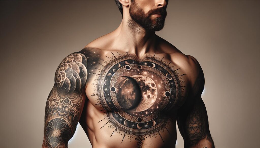 30 Moon Tattoos for Men That Radiate Power and Mystery - Tattoo Radar