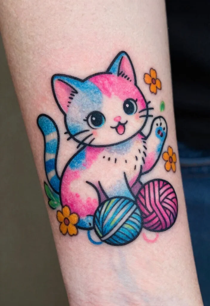 14 American Traditional Cat Tattoo Ideas Bold and Classic - Tattoo Radar