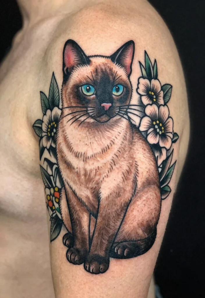 14 American Traditional Cat Tattoo Ideas Bold and Classic - Tattoo Radar
