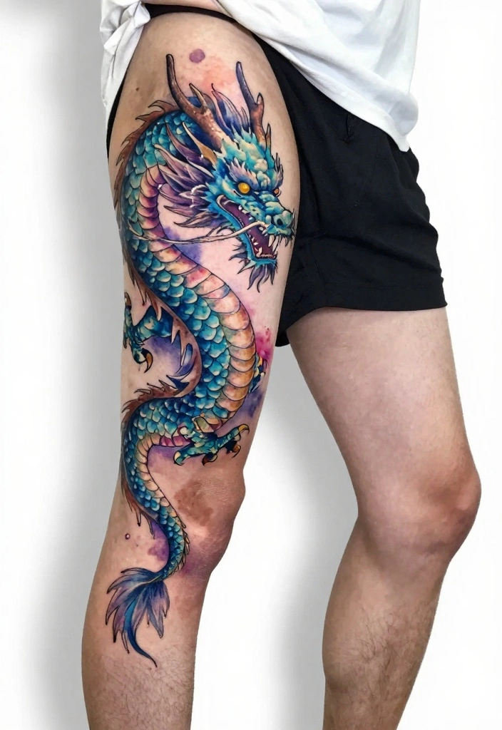14 Dragon Leg Tattoo Ideas for Men: Powerful and Detailed - Tattoo Radar