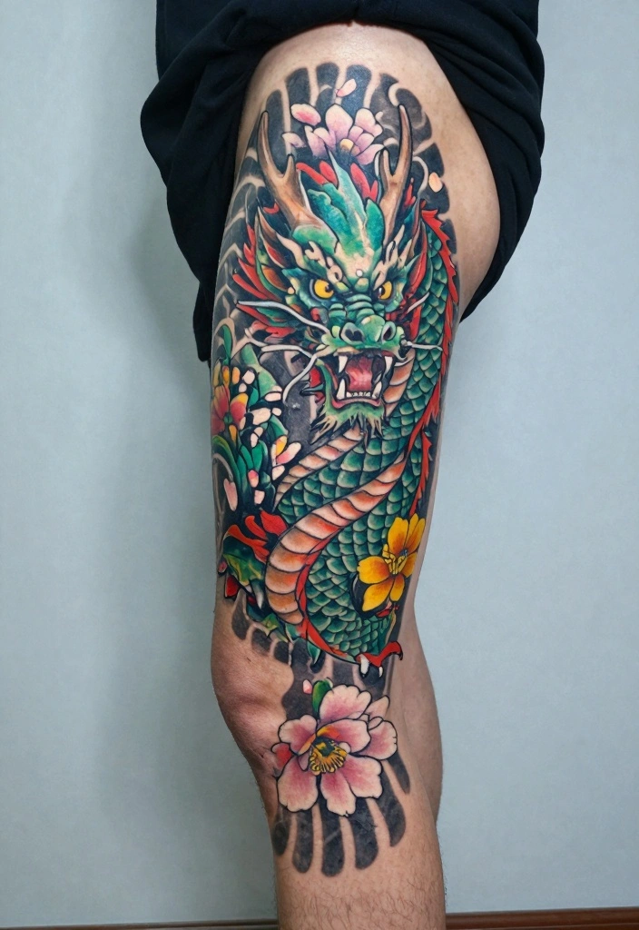 14 Dragon Leg Tattoo Ideas for Men: Powerful and Detailed - Tattoo Radar