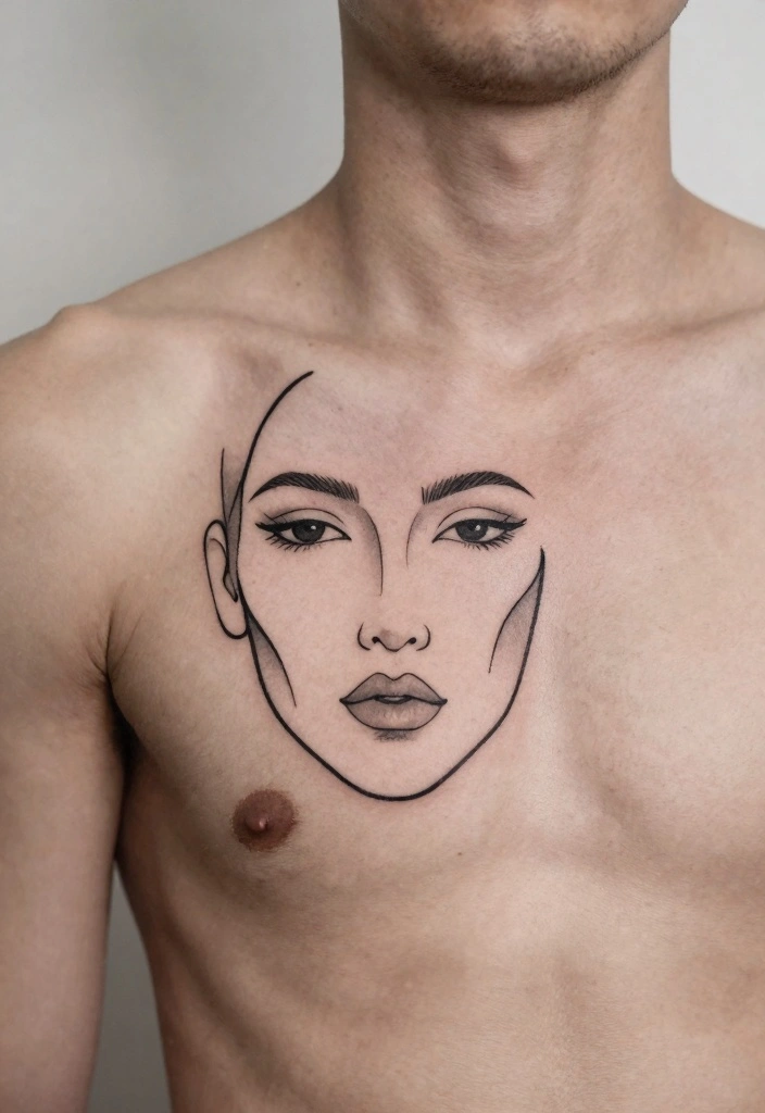 14 Unique Sketch Style Chest Tattoo Ideas for Men - Tattoo Radar