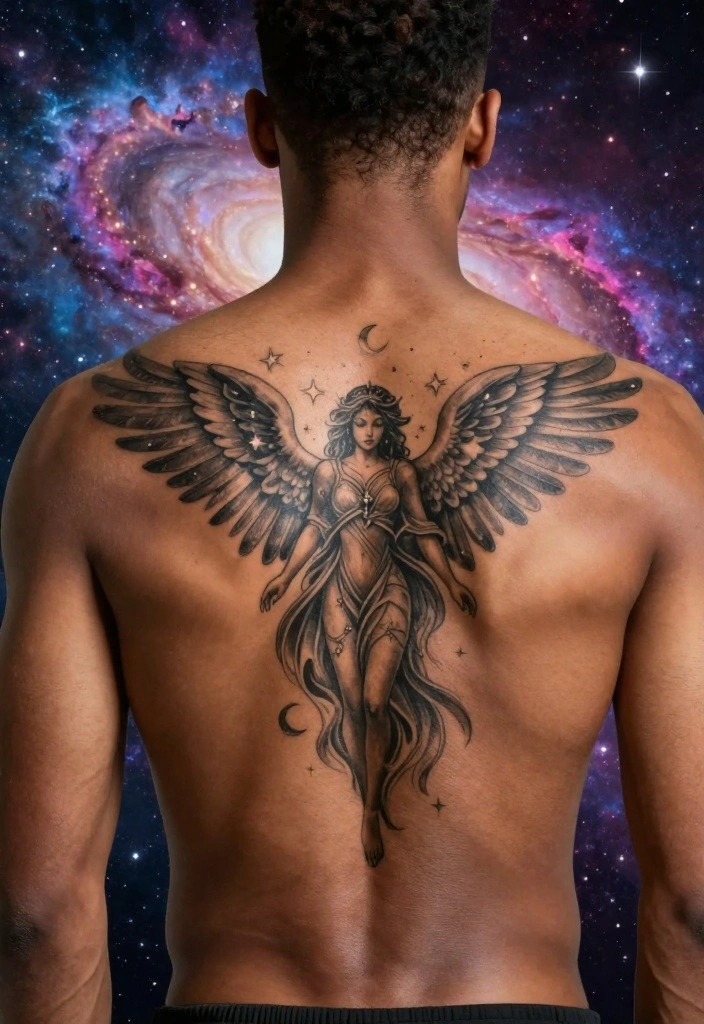 18 Angel Back Tattoo Ideas for Men: Powerful and Striking - Tattoo Radar